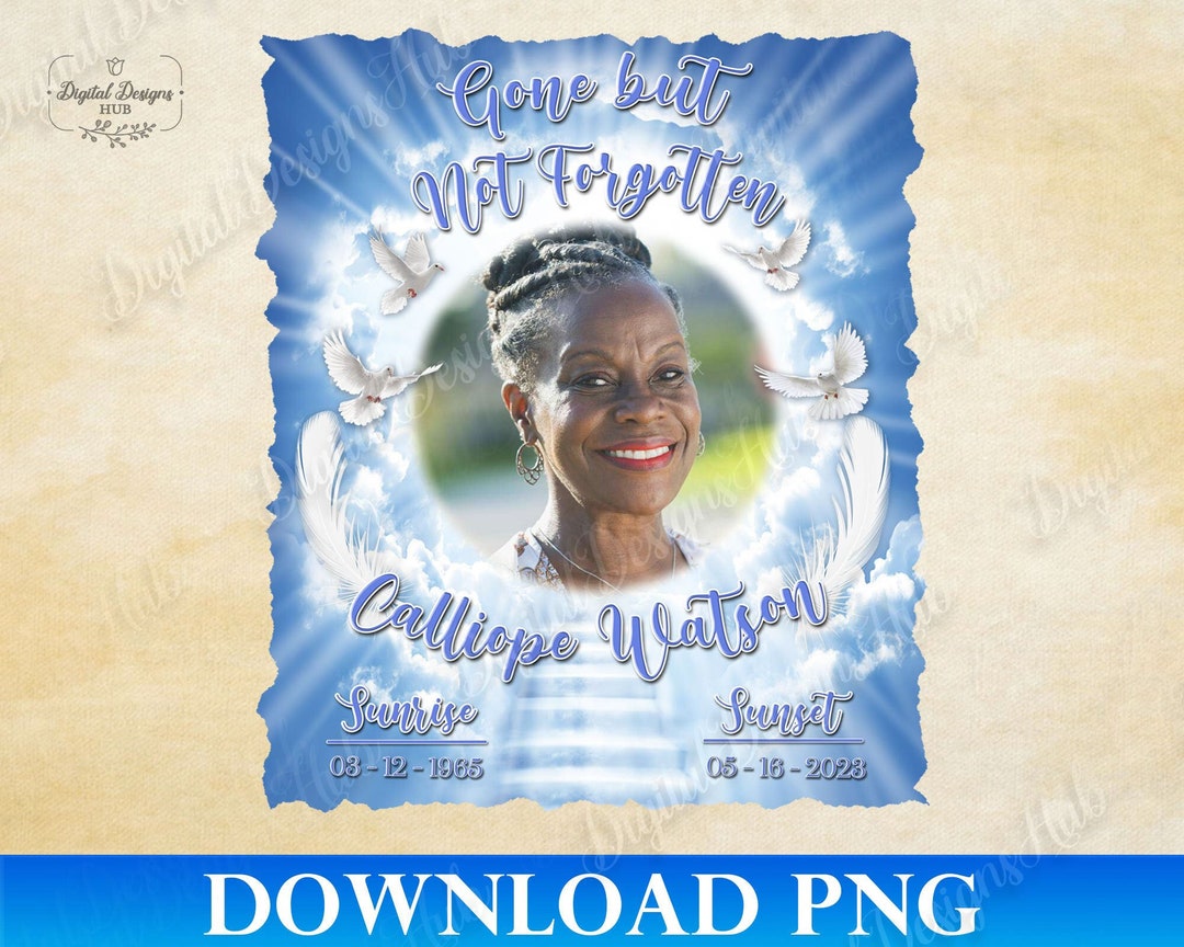 Loss of Mother Memorial Rip Png, Heavenly Clouds Stairway Memorial ...