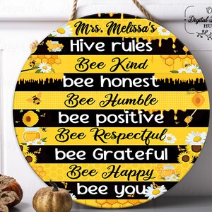 Bee Classroom Decor | Personalized Classroom Door Sign Back to School ...