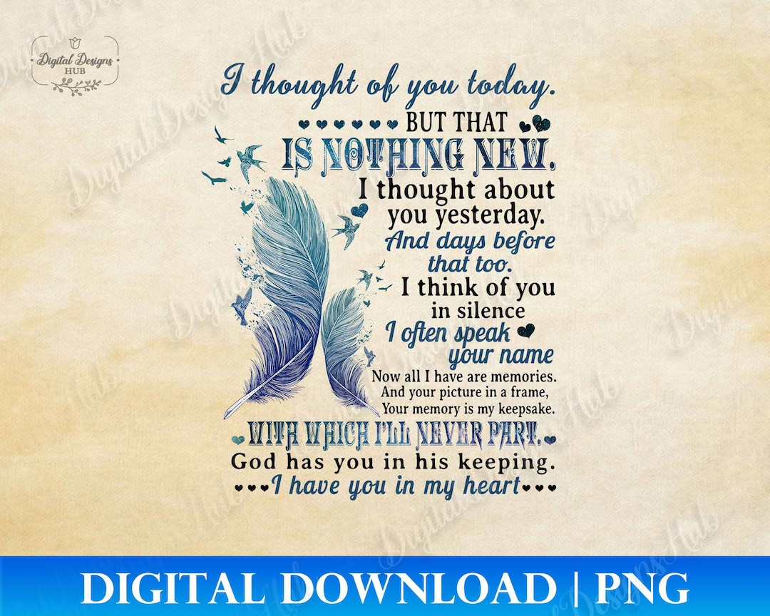 In Loving Memory Quotes Feather Png, Memorial Png, Rest in Peace ...