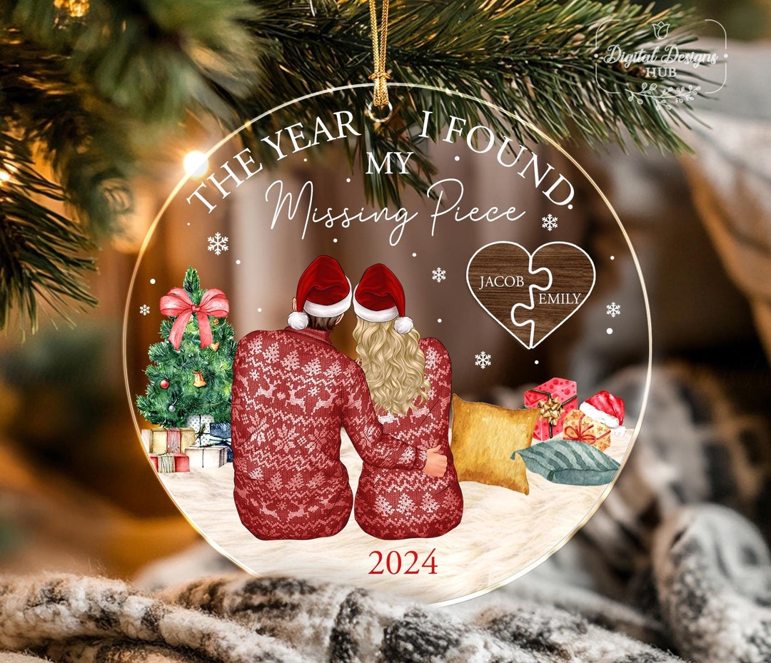 The Year I Found My Missing Piece Couple Ornament, Couple Christmas ...