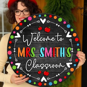 Teacher Door Sign | Welcome Teacher Door Hanger | Welcome to Our ...