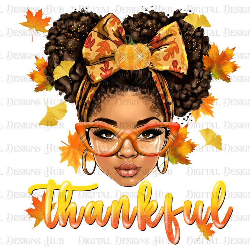 Black Girl Fall Clipart - Etsy