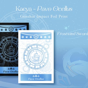 Kaeya pavo Ocellus Genshin Impact Foil Print - Etsy