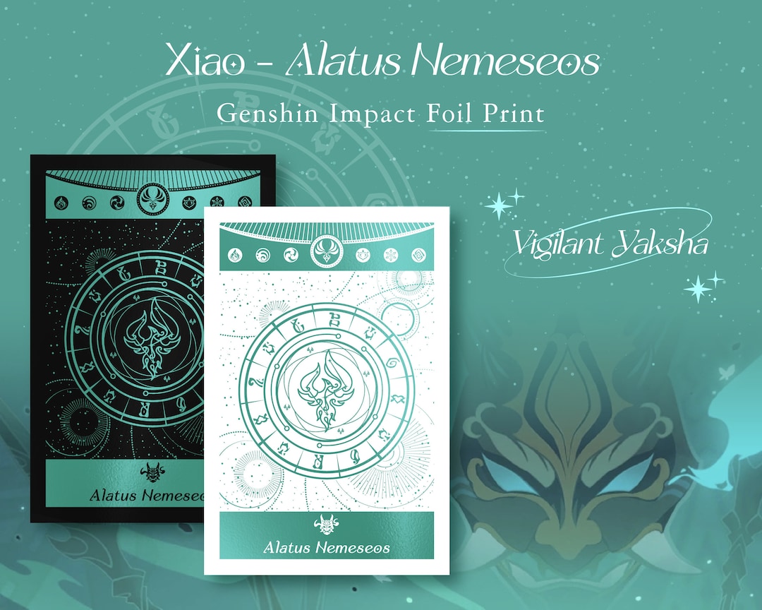 Xiao alatus Nemeseos Genshin Impact Foil Print Constellation Series - Etsy