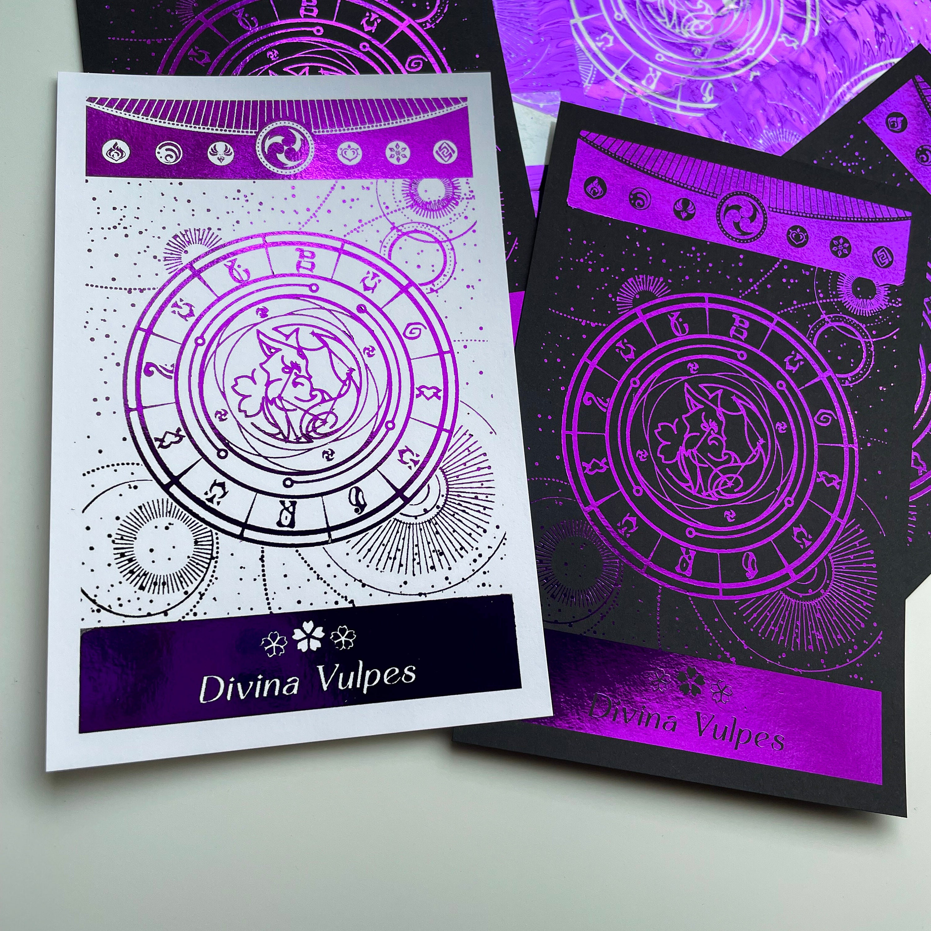 Yae Miko divina Vulpes Genshin Impact Foil Print - Etsy