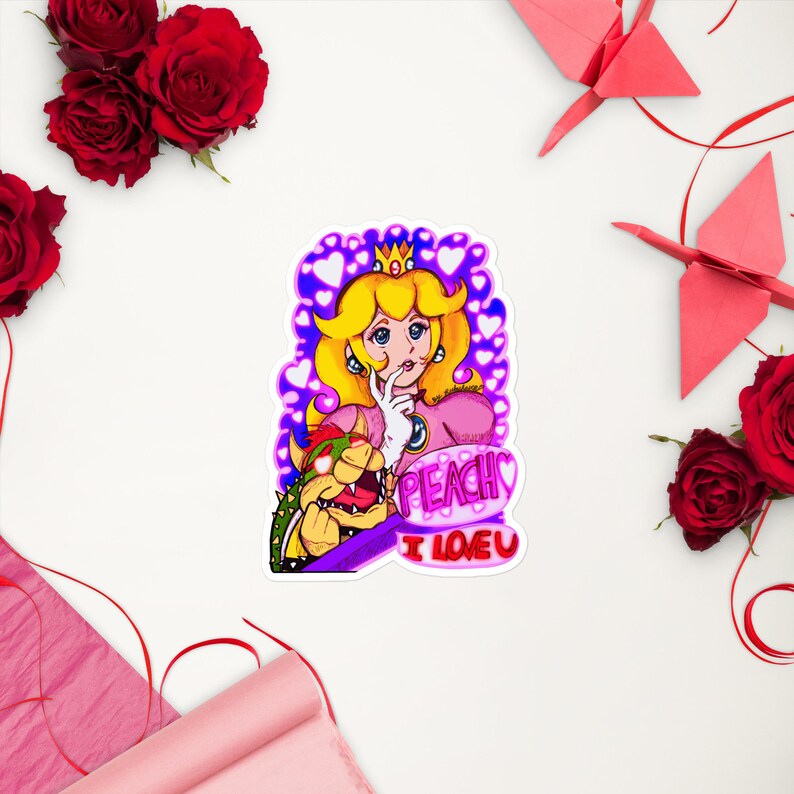 Princess Peach Bowser Sticker - Etsy