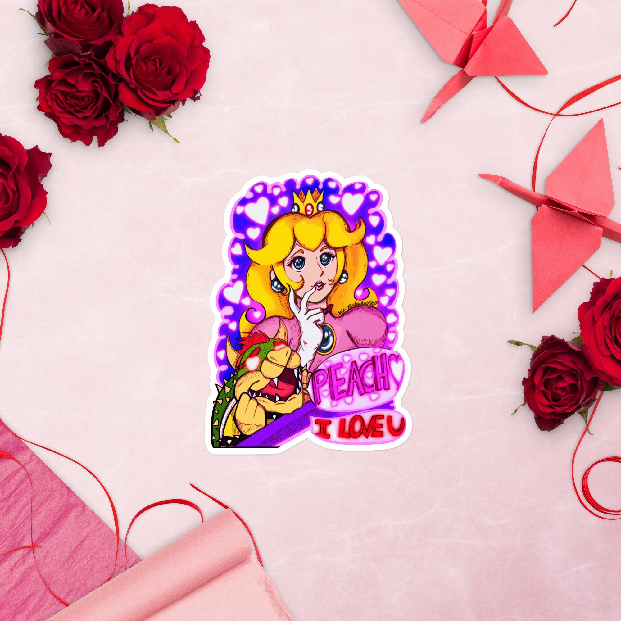 Princess Peach Bowser Sticker - Etsy