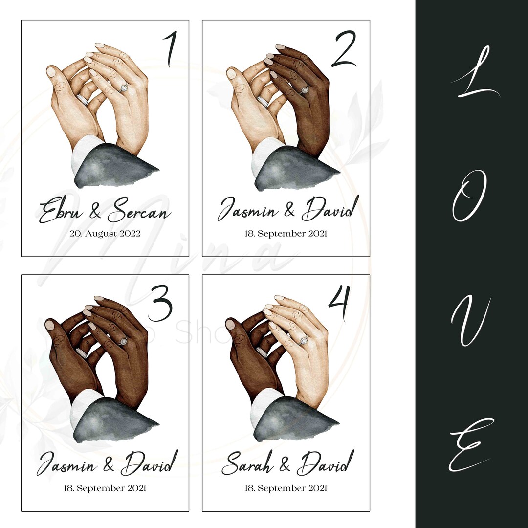 Couples Poster Holding Hands Wedding Wedding Poster Reminder - Etsy