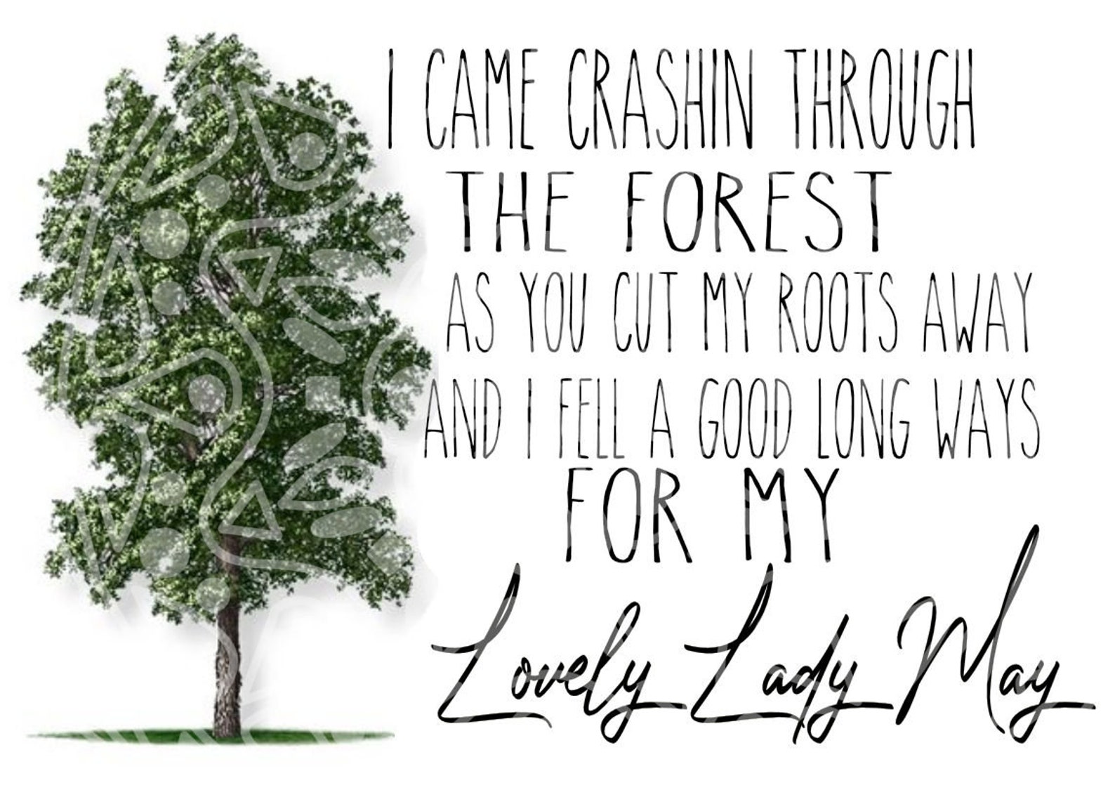 Tyler Childers Lady May Lyrics PNG Digital Download Sublimation With ...