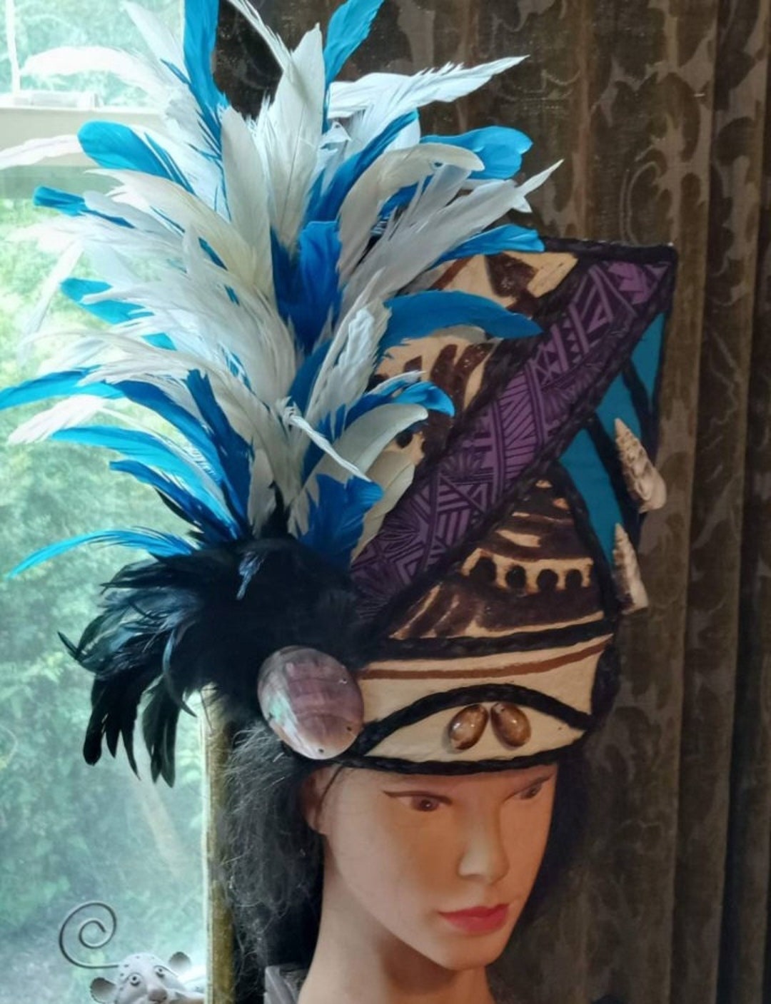 Tahitian Feather Headdress Dance Accessory - Etsy