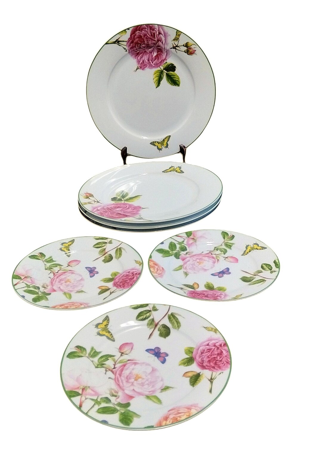 Vintage Portmarion Spode Roses Pattern Plates Lot of 7 - Etsy