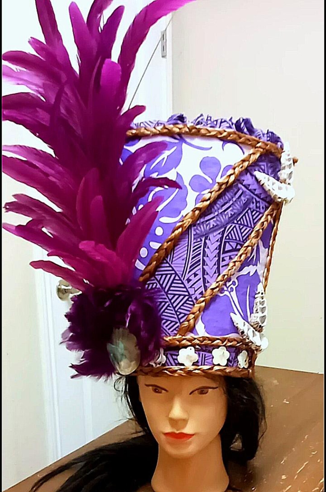 Tahitian Headdress Headpiece Ready to Ship 21" Tall Adjustable - Etsy