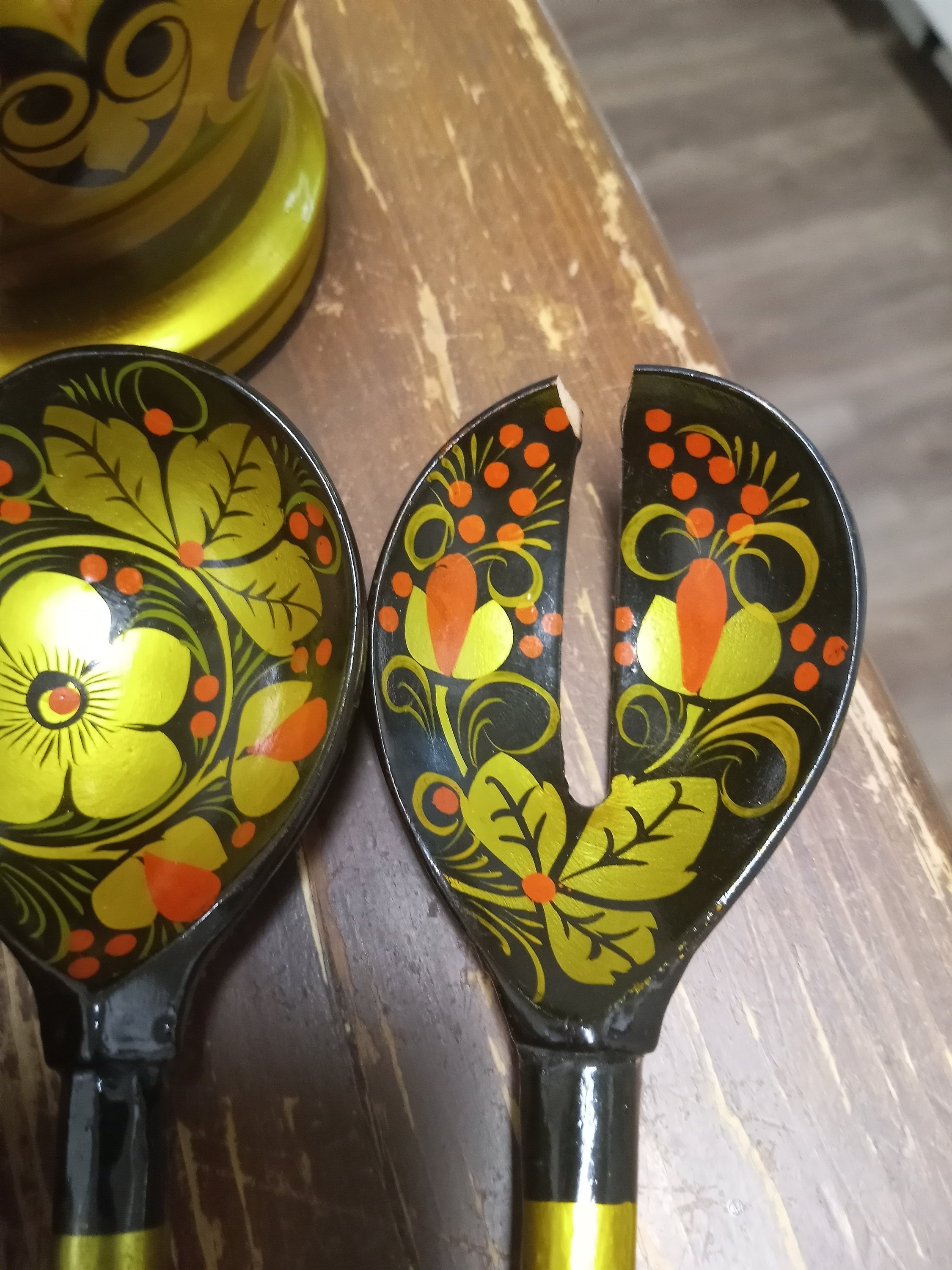 Russian Handpainted Spoon Set 10 Pieces - Etsy
