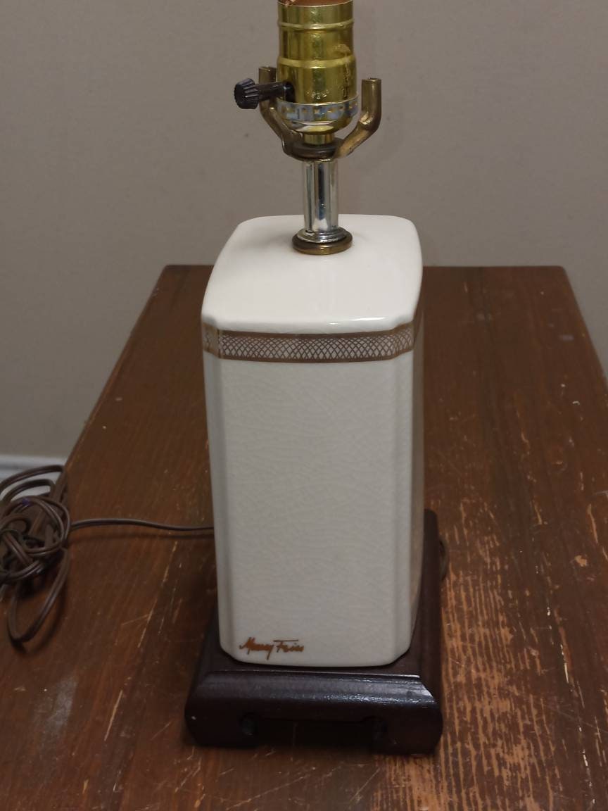 Vintage 1980s Murray Feiss Asian Style Lamp Signed Approx. 16 Base to ...