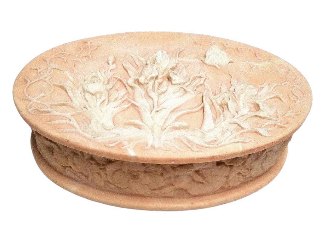 Incolay Stone Marble Handcarved Pink Jewelry Box - Etsy