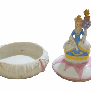 Antique Porcelain Sitzendorf Lady Figural Powder Dish Combo C. 1920s - Etsy