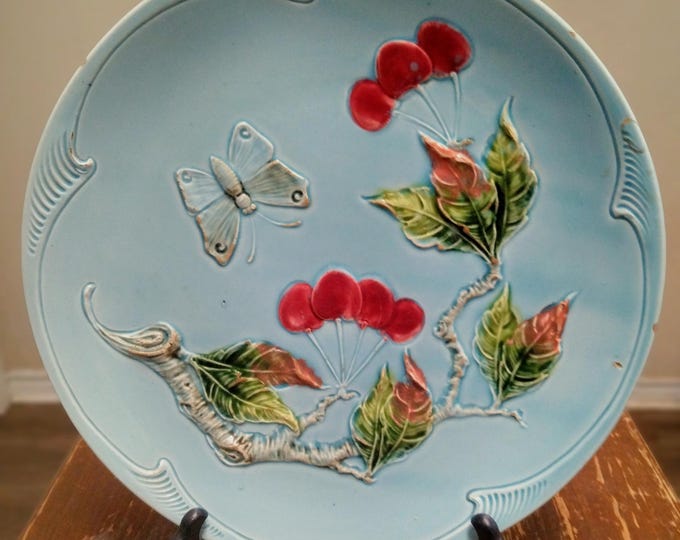 Antique G.S. Zell Baden Germany Handpainted Majolica Raised Relief ...