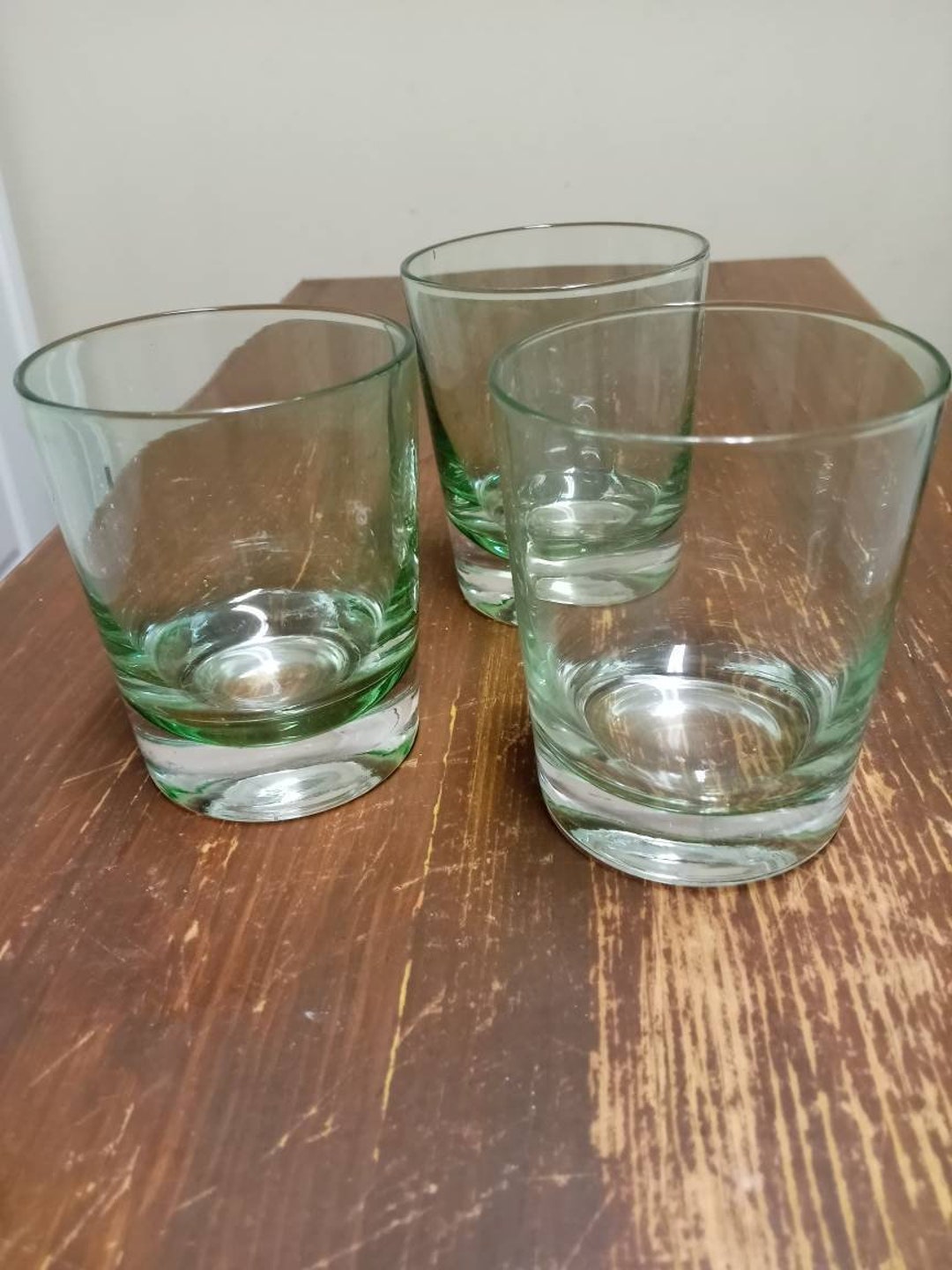Vintage Green Whisky Rock Glass Tumblers - Etsy