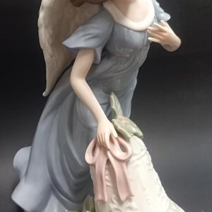 Vintage Grandeur Noel Porcelain Christmas Angel 2003 Holy Bell 12.5 ...