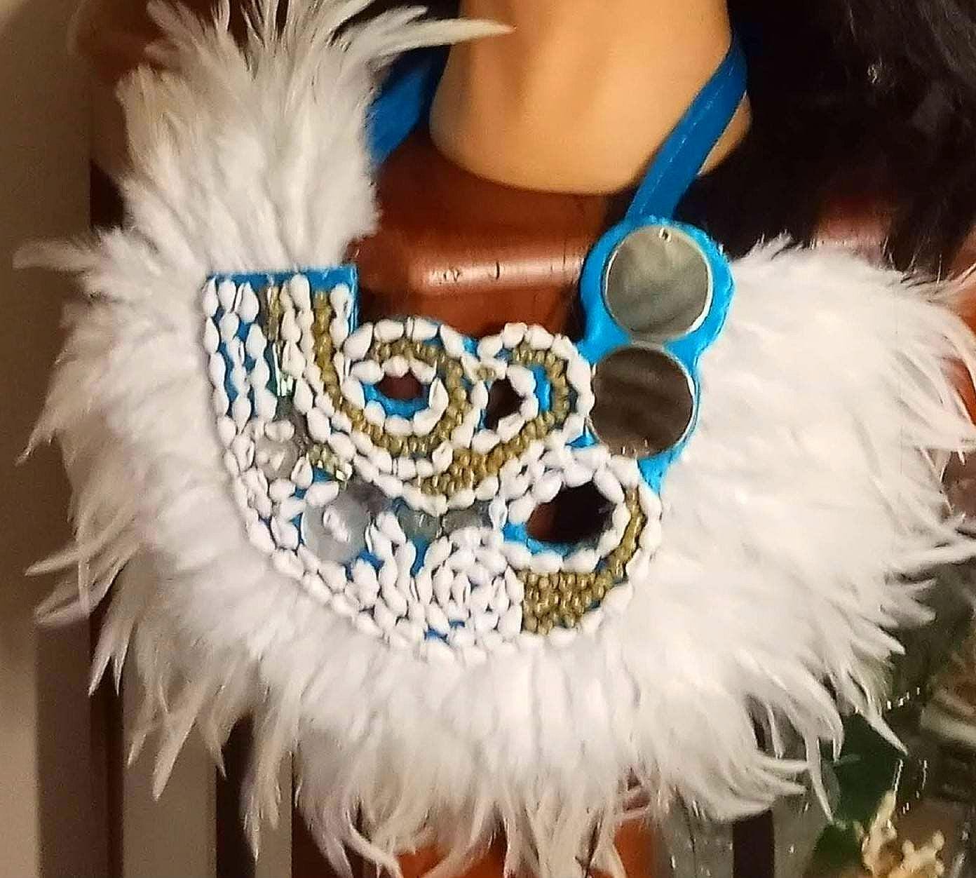 Tahitian Wind Costume Headdress and Chestpiece Customizable - Etsy