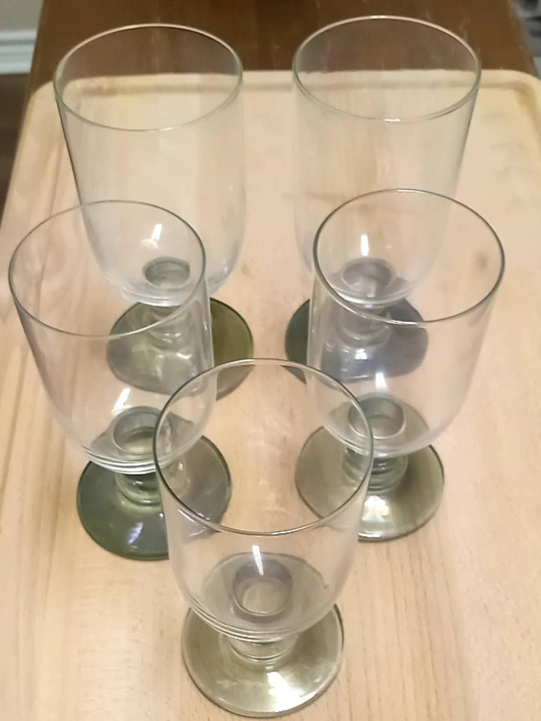 Vintage Dansk Green Glassware Set of 5 - Etsy