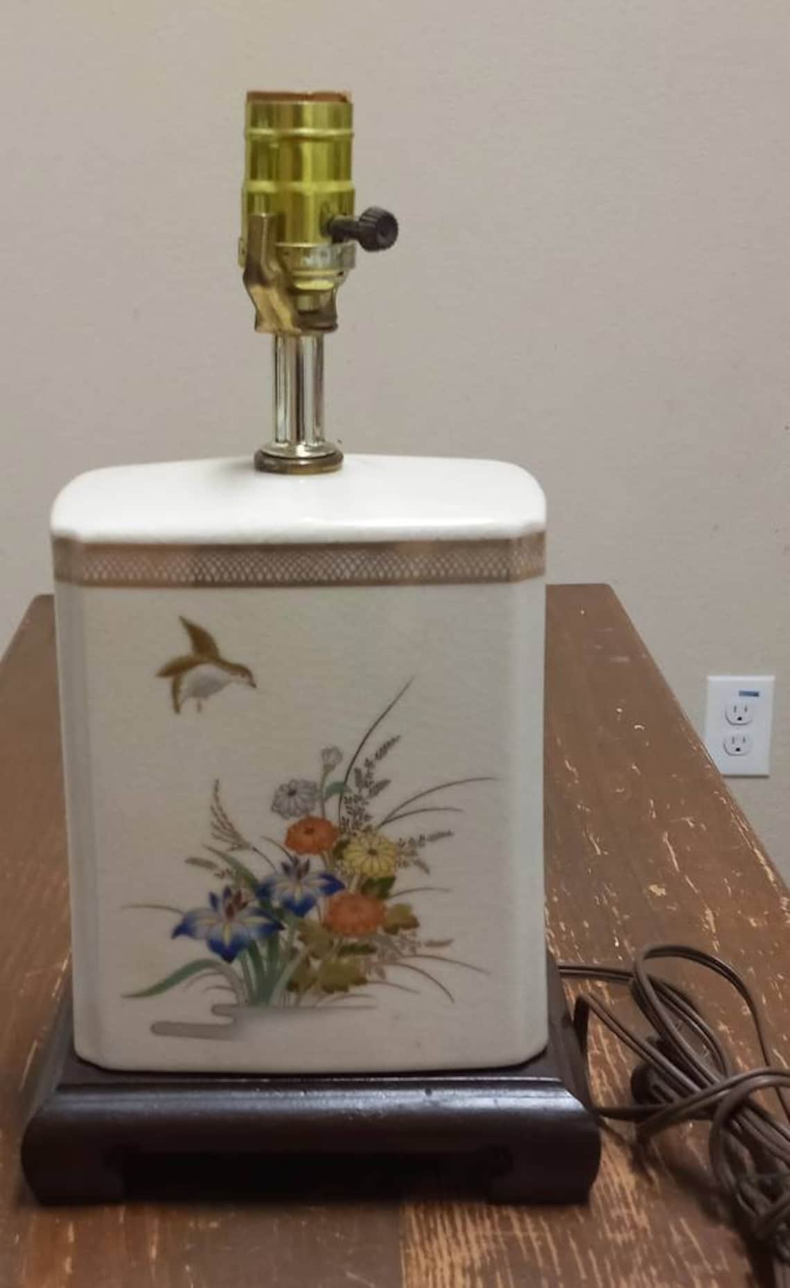 Vintage 1980s Murray Feiss Asian Style Lamp Signed Approx. 16 Base to ...