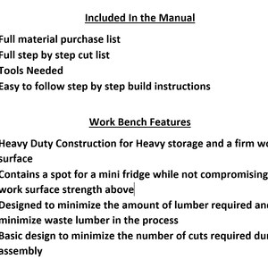 Work Bench Build Plans - Etsy