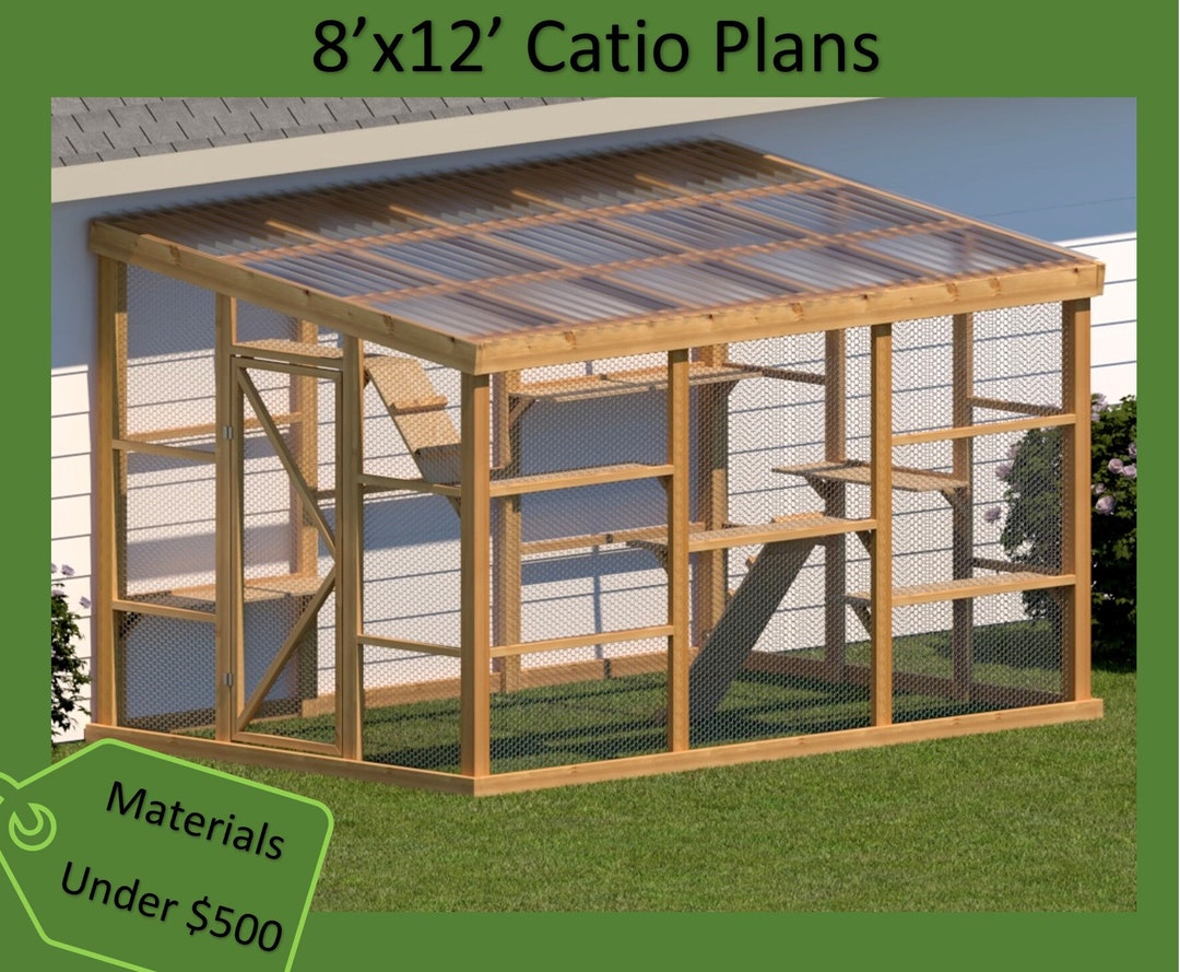 Catio Cat House Plans - Etsy