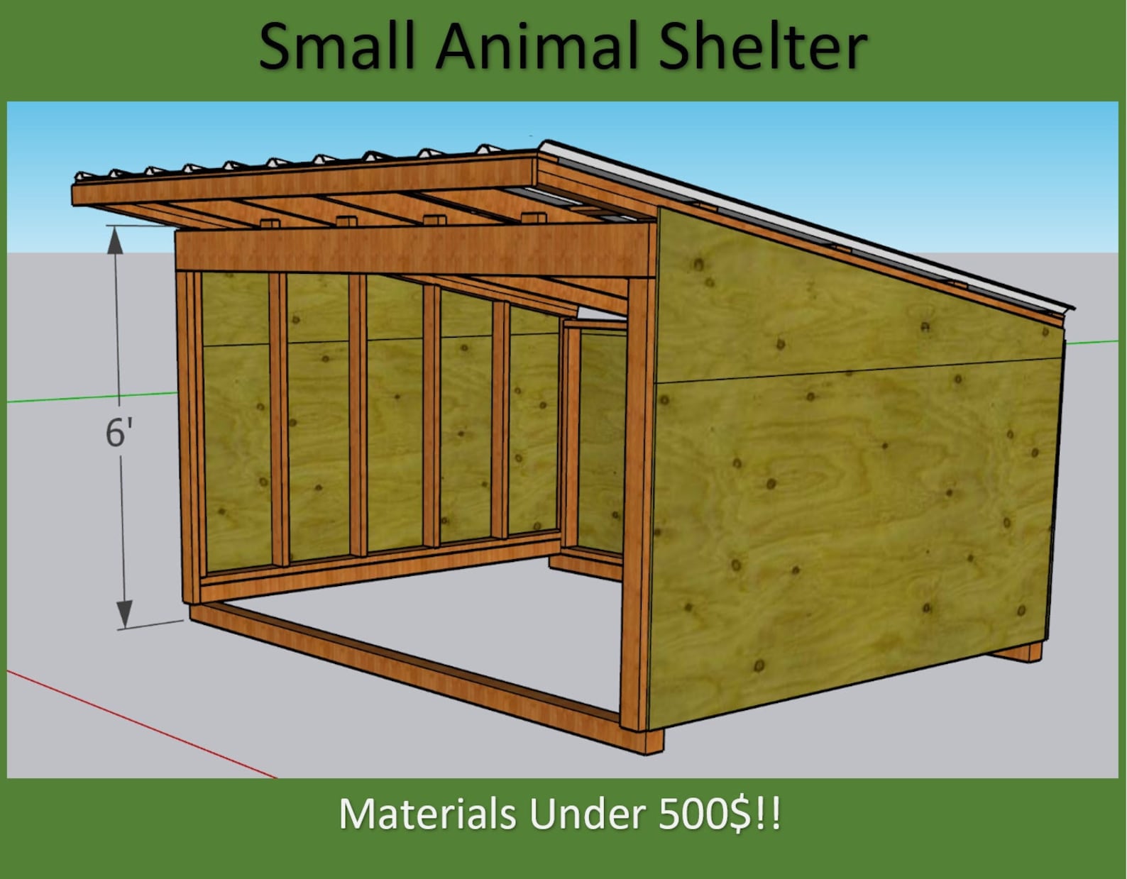 Three Sided Animal Shelter - Etsy