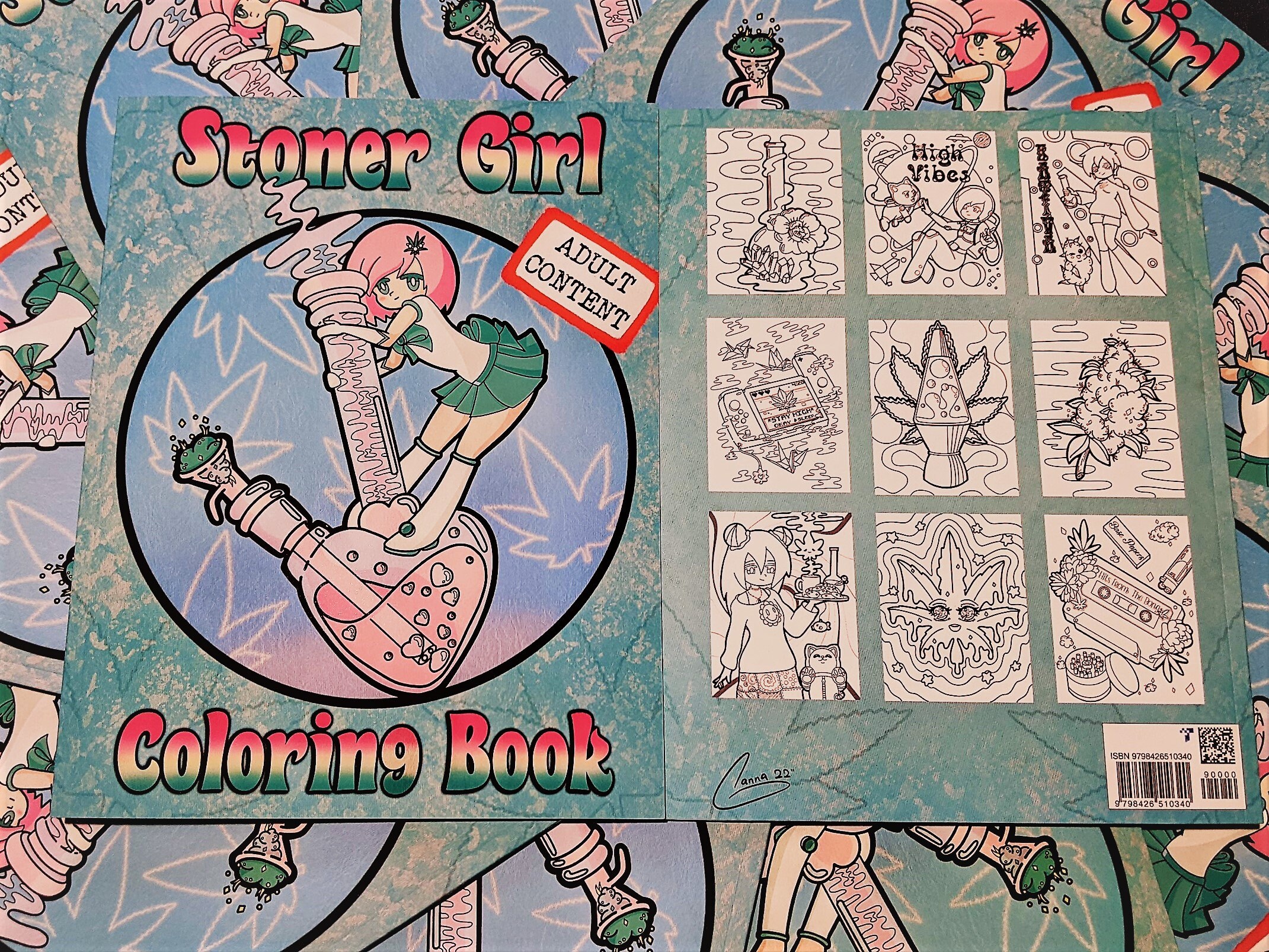 Stoner Girl Coloring Book Holographic Sticker Bundle - Etsy