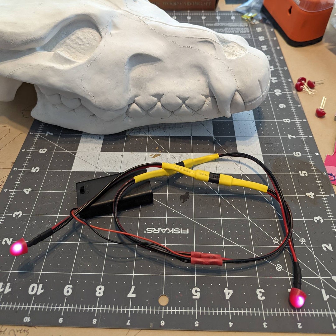 Elias Skull LED Glowing Red Eyes Ancient Magus Bride Cosplay - Etsy