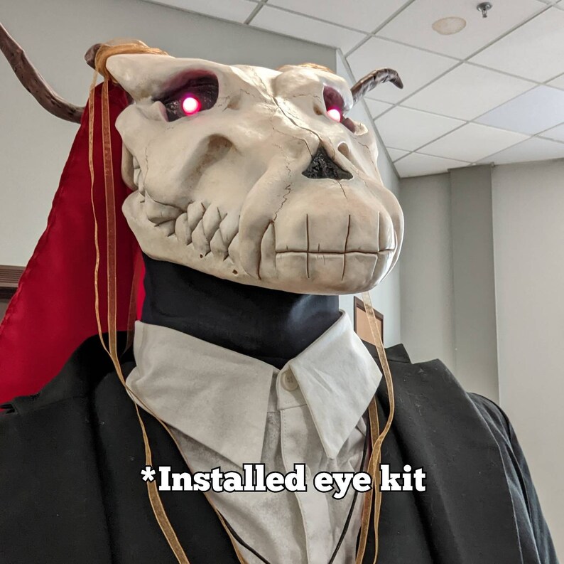 Elias Skull LED Glowing Red Eyes Ancient Magus Bride Cosplay - Etsy