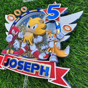 Super Sonic Cake Topper, 3D Cake Topper Sonic the Hedgehog, Super Sonic ...