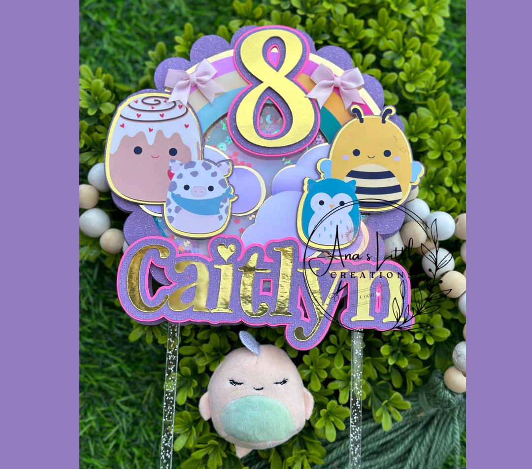 Squishmallow Cake Topper, Birthday Girl Cake Topper, Squishmallow Party, - Etsy