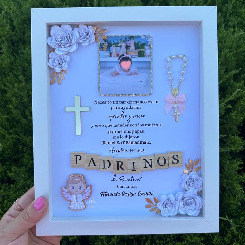 Shadow Box Frame Bautizo - Etsy