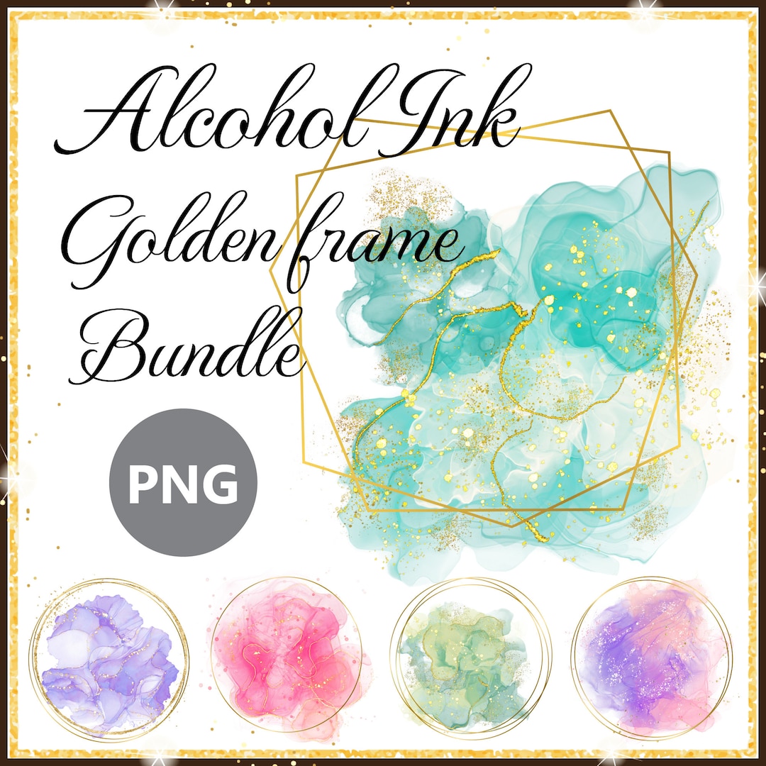 Commercial Use, Alcohol Ink Clipart, Watercolor Background PNG, Logo ...