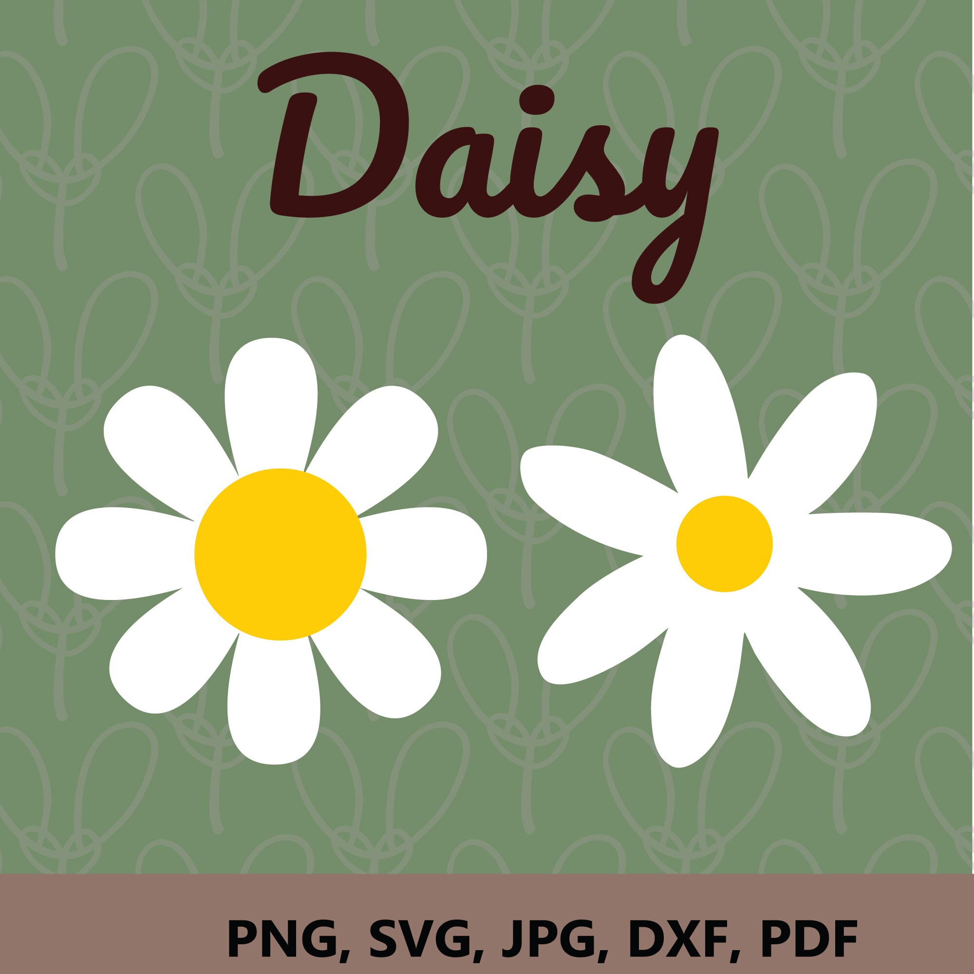 Daisy Svg, Daisy Png, Simple Daisy Svg, Daisy Monogram, Daisy Logo ...