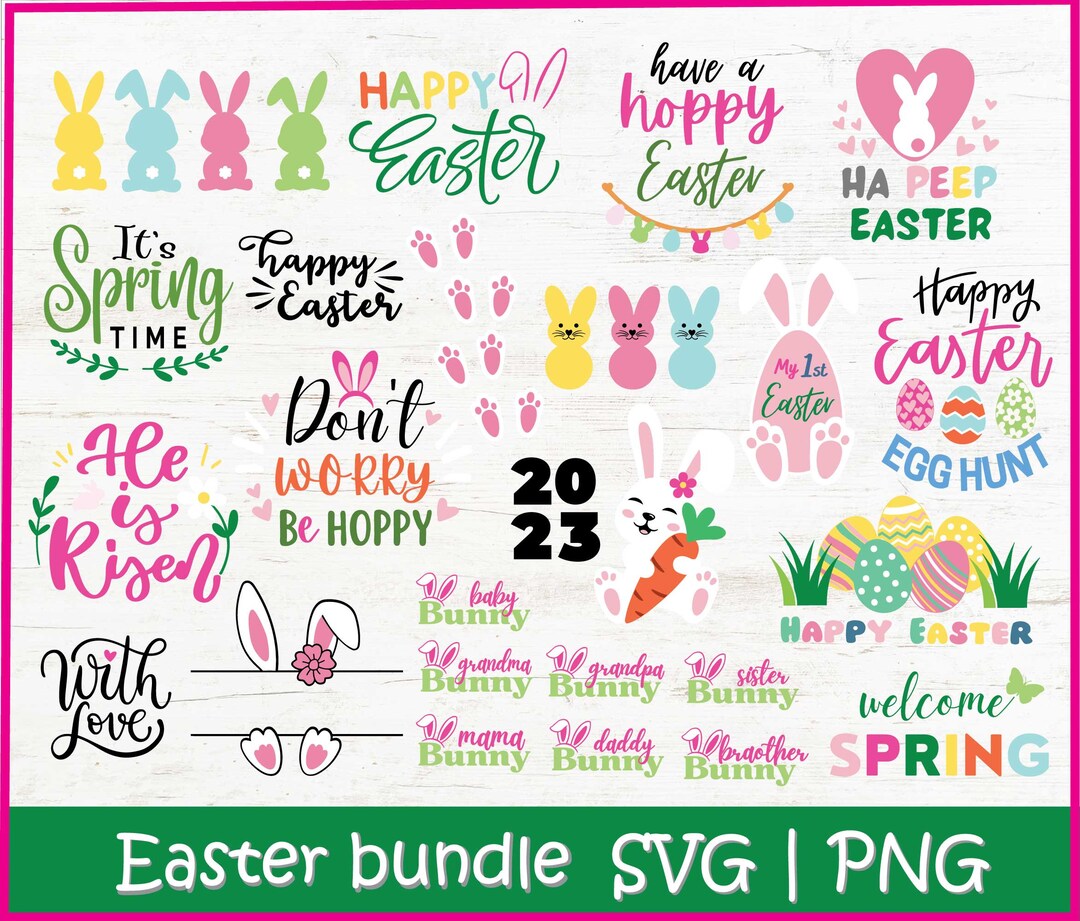 Commercial Use, Easter Clip Art, Peeps Svg, Easter SVG Bundle, Spring ...