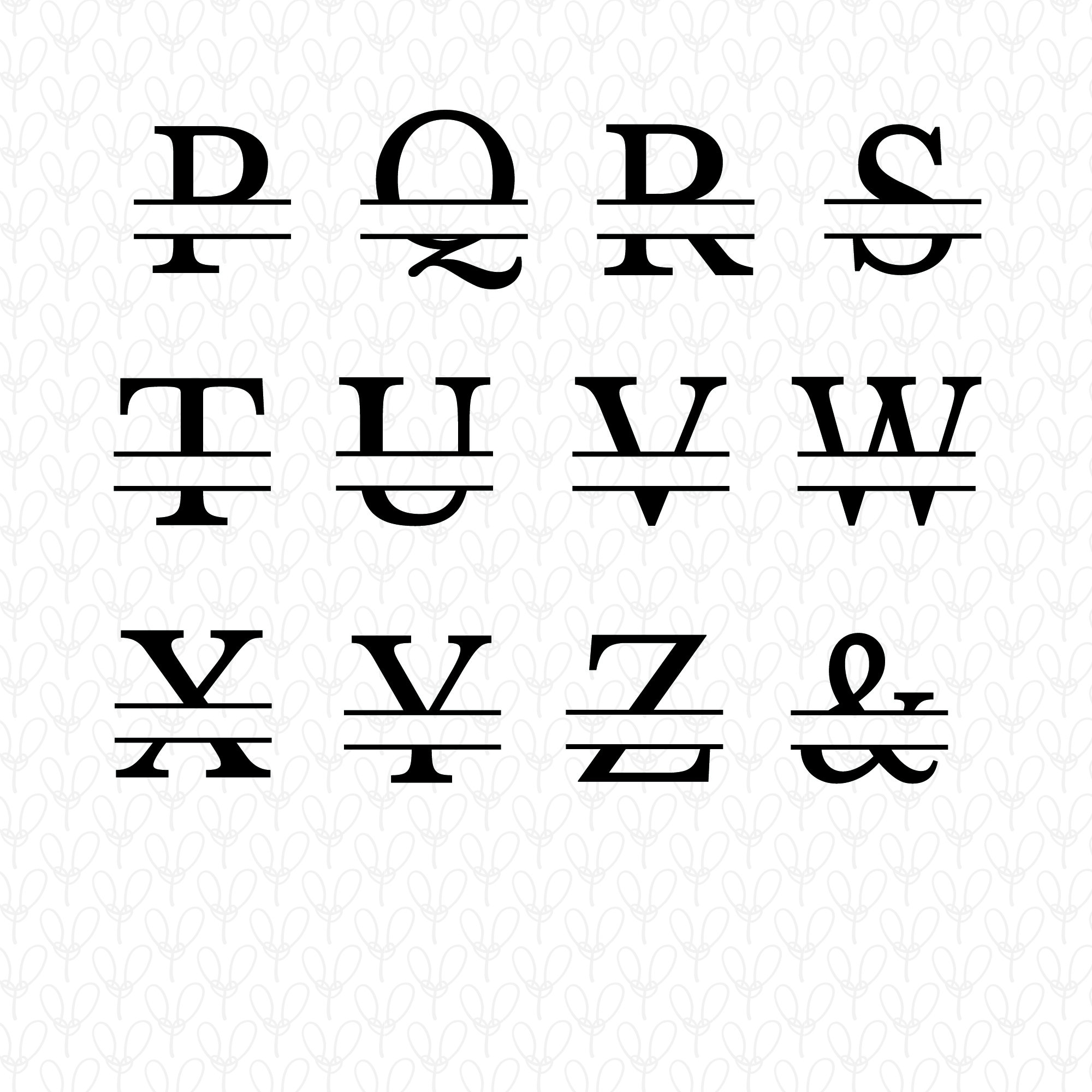 Commercial Use Monogram Alphabet Monogram Font Svg DXF - Etsy