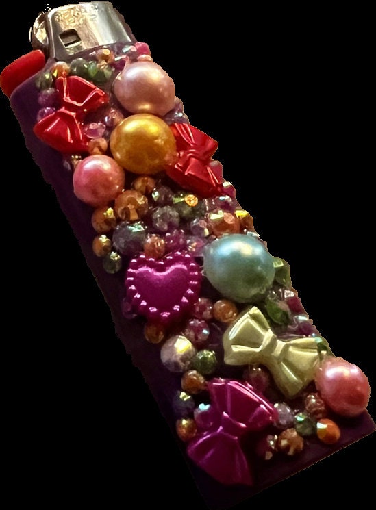 Bedazzled Lighter: Colorful Charm and Stone Bling - Etsy