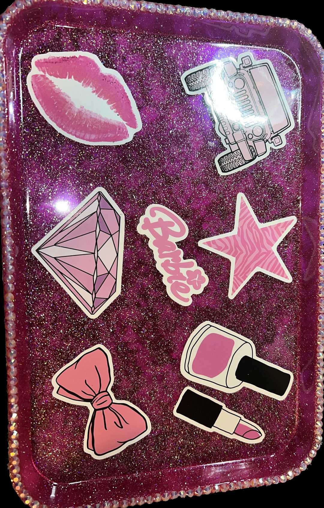Bedazzled Barbie Tray/ashtray/ Lighter Case Set - Etsy
