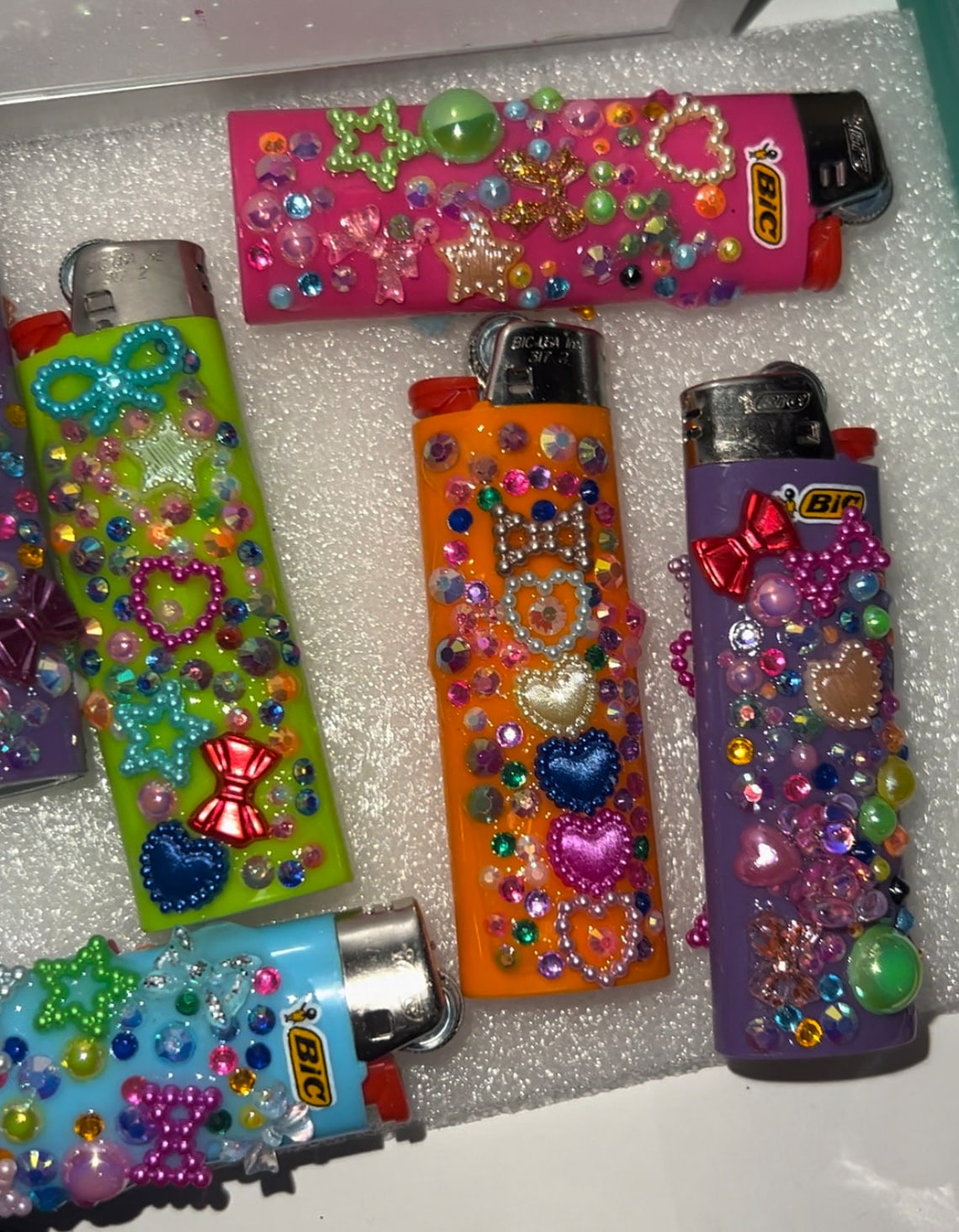 Bedazzled Lighter: Colorful Charm and Stone Bling - Etsy
