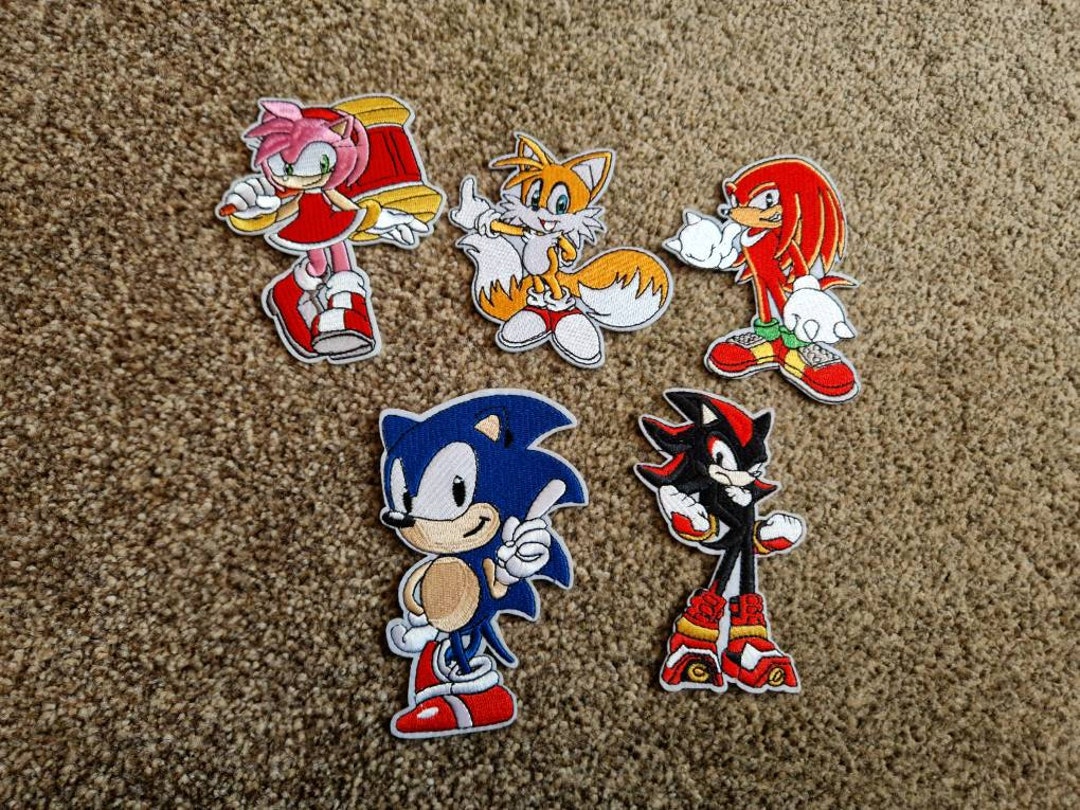Sonic the Hedgehog Embroidered Patches Amy Rose Knuckles Tails - Etsy