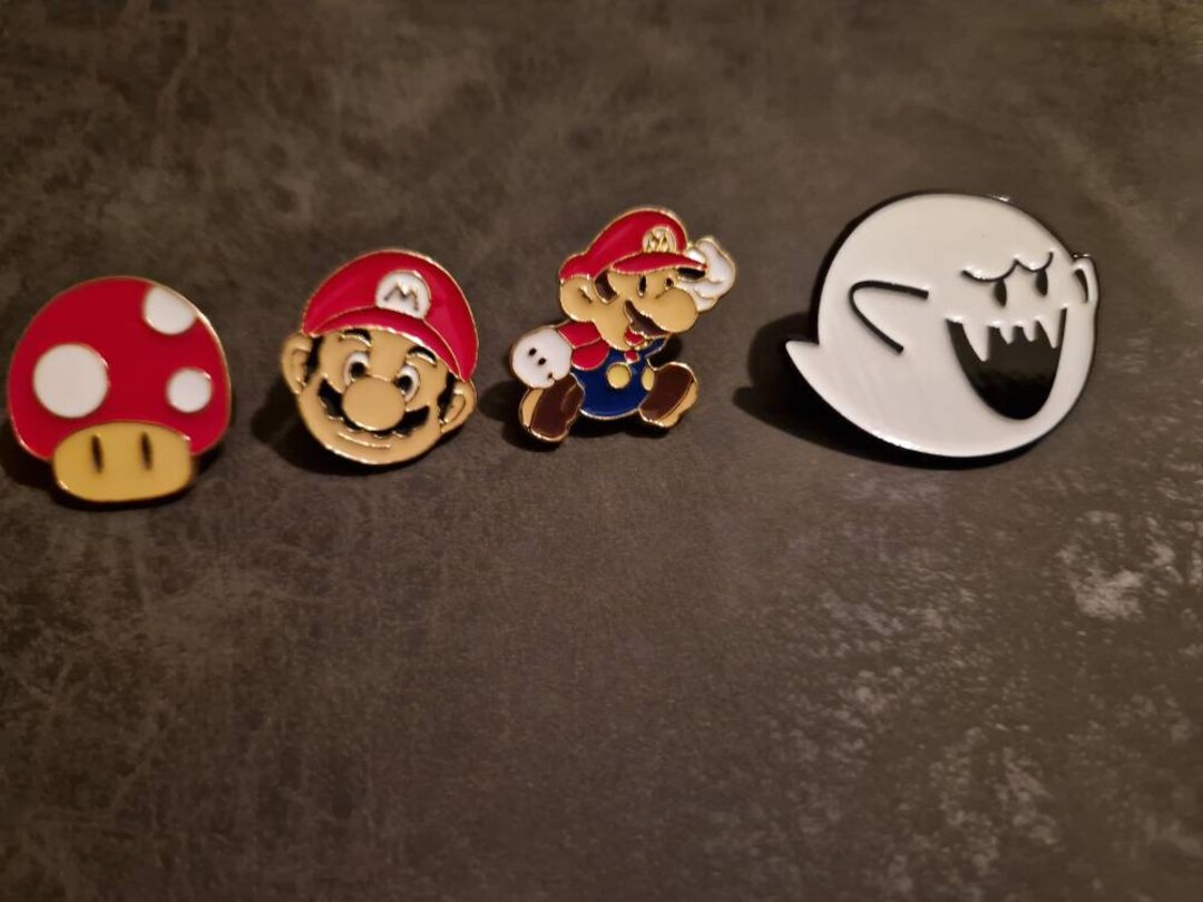 Nintendo Super Mario Enamel Metal Pin Badges Pins Mario King Etsy Uk