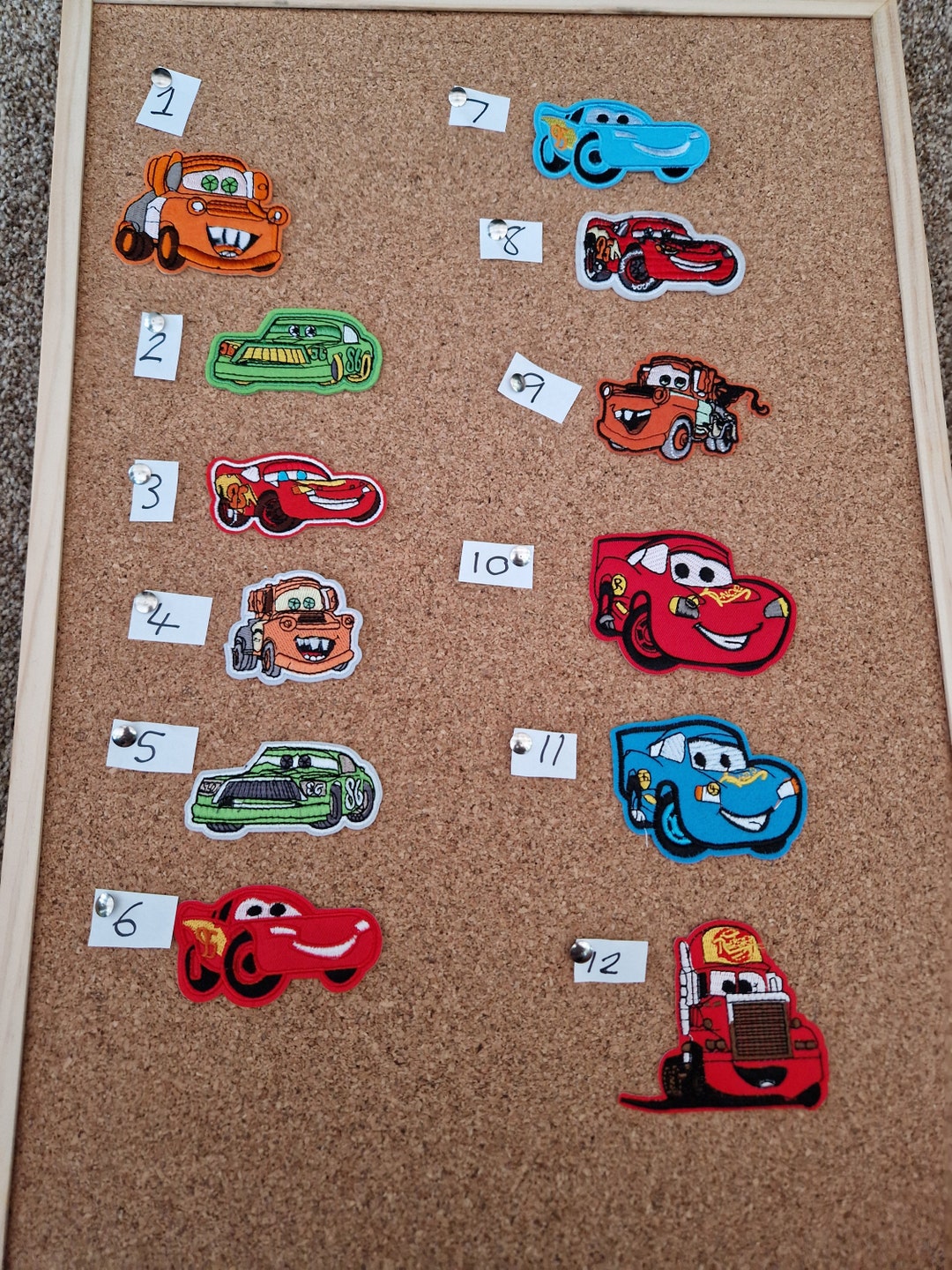 Disney Pixar Cars Embroidered Patches Lightning Mcqueen Mater - Etsy