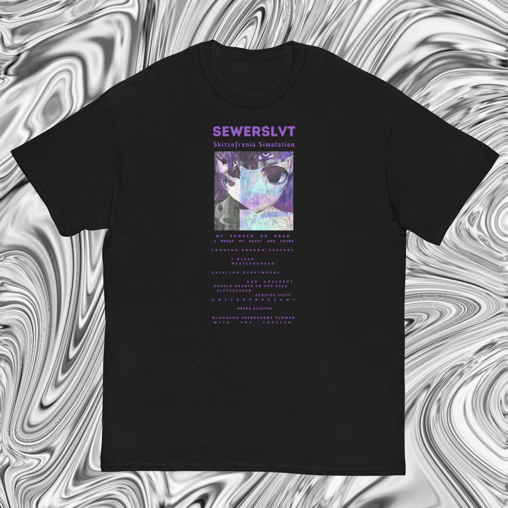 SEWERSLVT Skizophrenia Simulation Dnb Cover Album T Shirt - Etsy