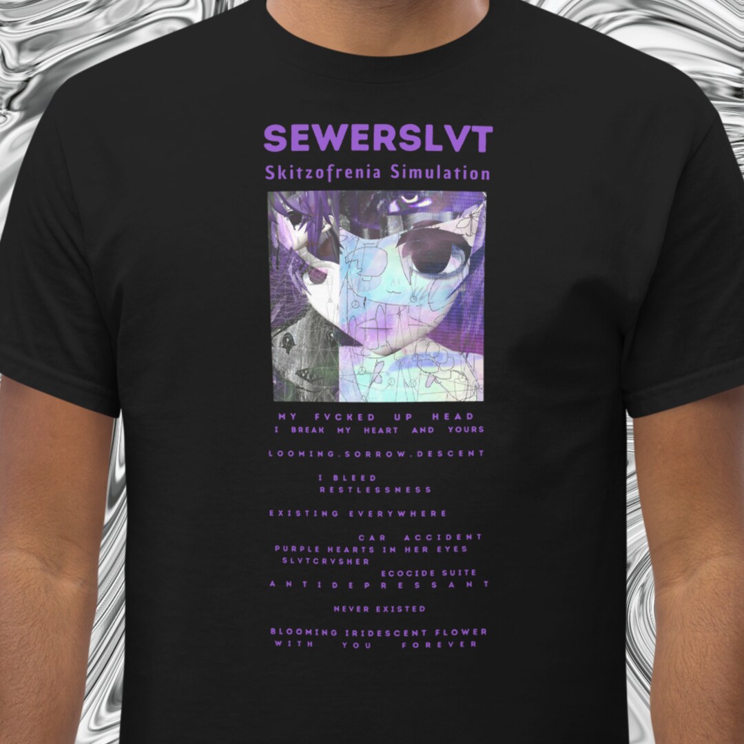SEWERSLVT Skizophrenia Simulation Dnb Cover Album T Shirt - Etsy