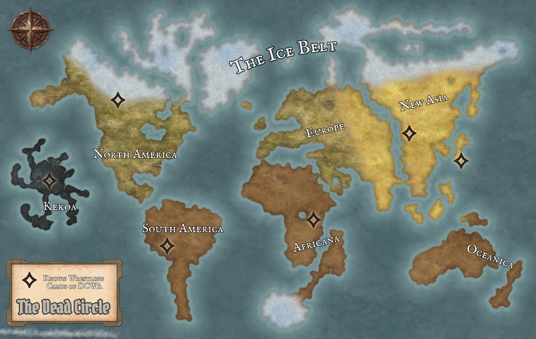 Parchment Style Map - Realistic or Fantastic - Etsy