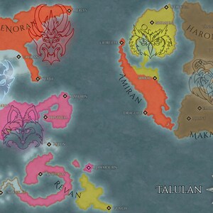 Parchment Style Map Realistic or Fantastic | Etsy