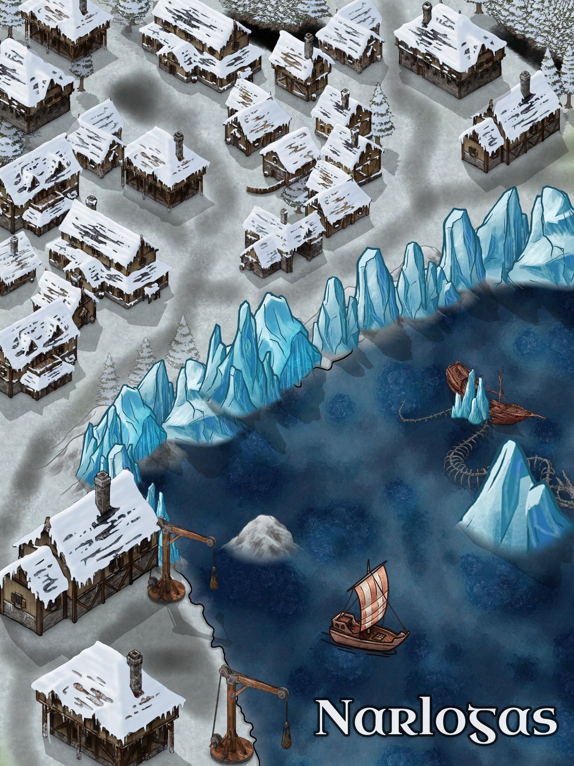 Parchment Style Map - Realistic or Fantastic - Etsy